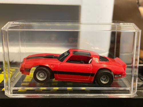 TYCO 440-X2 RED PONTIAC FIREBIRD W/COMPLETELY CLEANED CHASSIS W/DISPLAY ...
