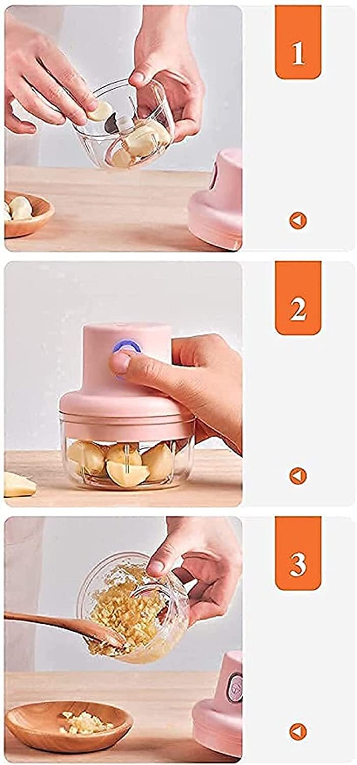 Portable Hand Mixer Grinder Chopper Vegetable Cutter Onion Garlic | USB ...