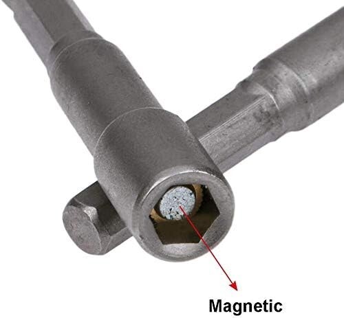 10Pcs 1/4'' Hex Shank Magnetic Power Nut Driver Bit Sets, Quick Change ...