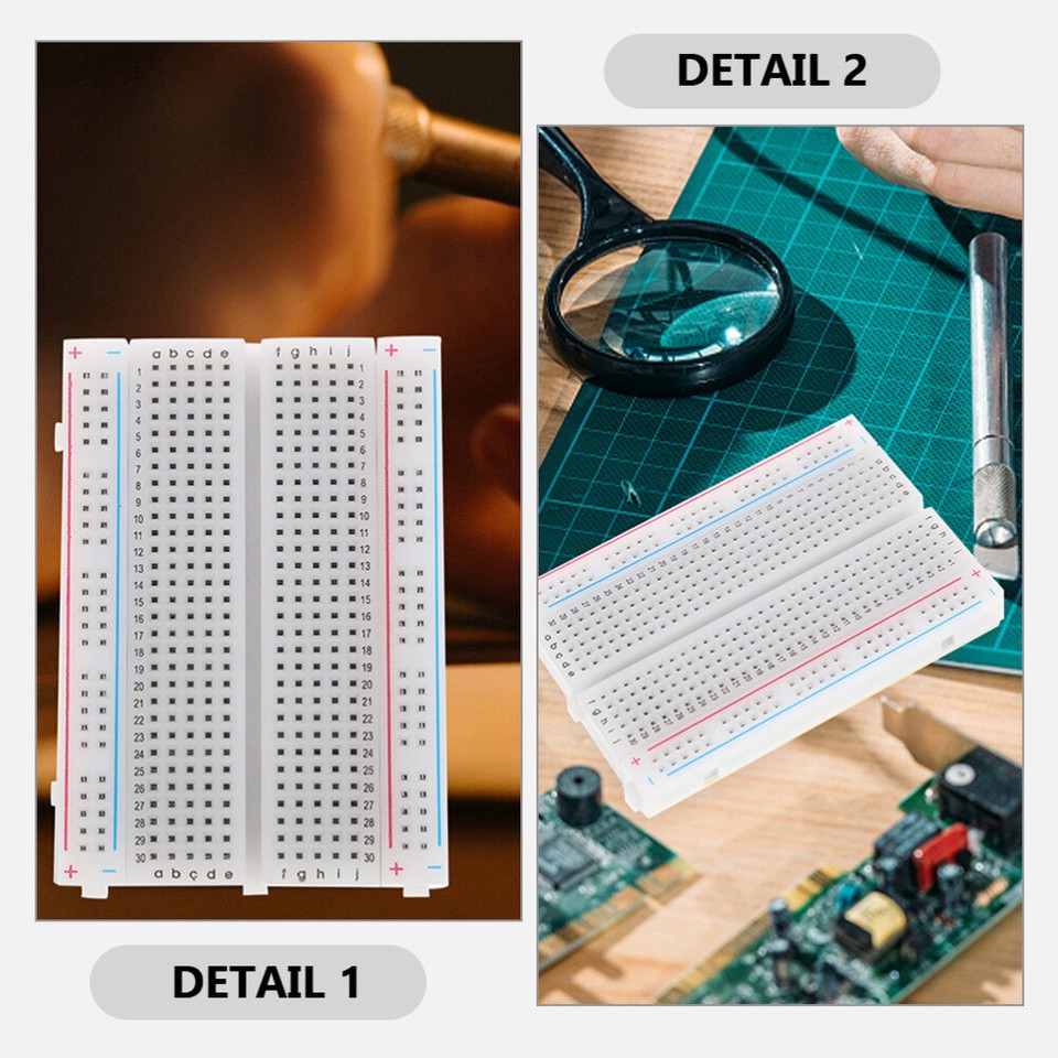 4pcs Small Breadboard Electronics 400 Tie Point Experiment Mini ...