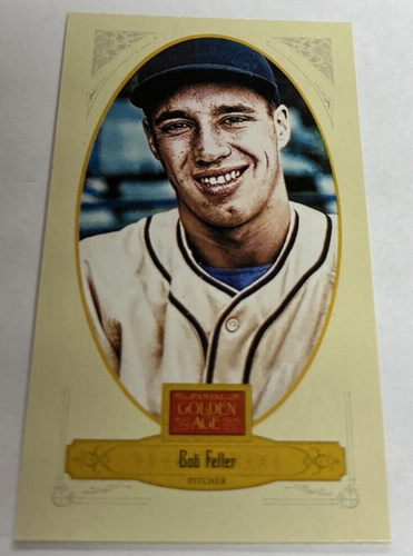2012 Panini Golden Age CANDY CROFT'S (RED) AD BACK MINI #64 (Bob Feller ...