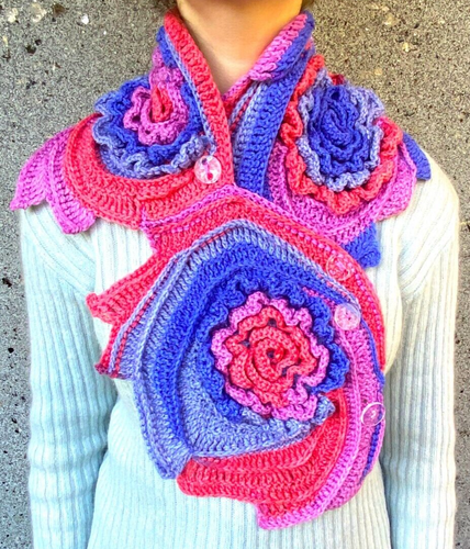 Women neck scarf Soft neck wrap Fashion neck shawl Flowers neck scarf ...