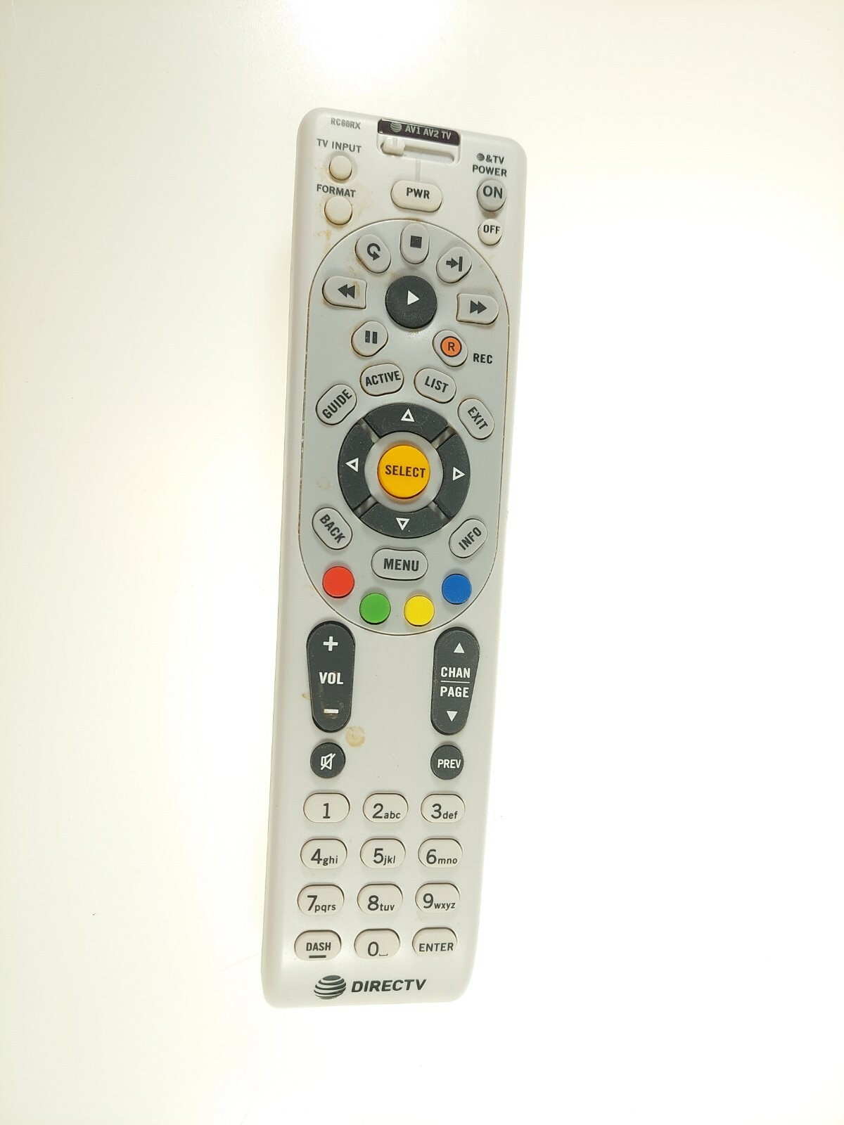 DirecTV RC65 UHF RF UNIVERSAL REMOTE CONTROL RF-XMP Direct TV Powers up ...