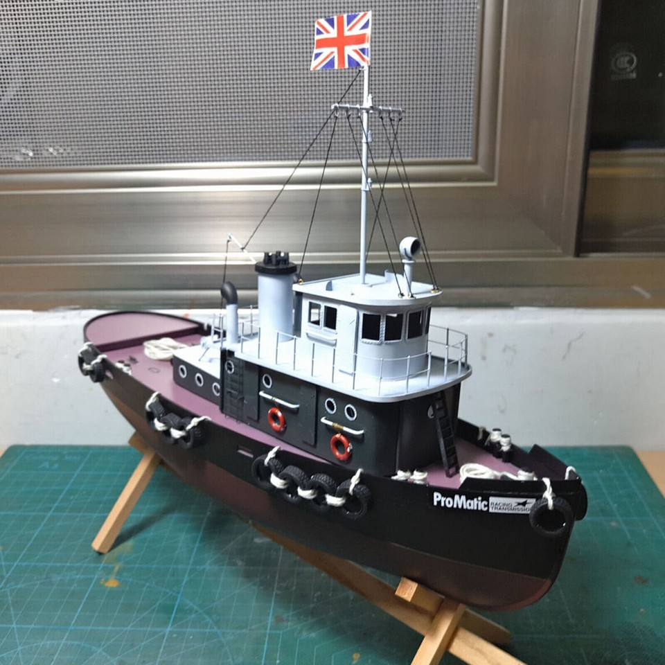 1:96 Scale 308 mm RC Model Kits Tug Working Boat DIY Adult Model | eBay