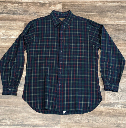 Pendleton 100% Pure Virgin Wool Plaid Blue Green Flannel -USA Men’s ...