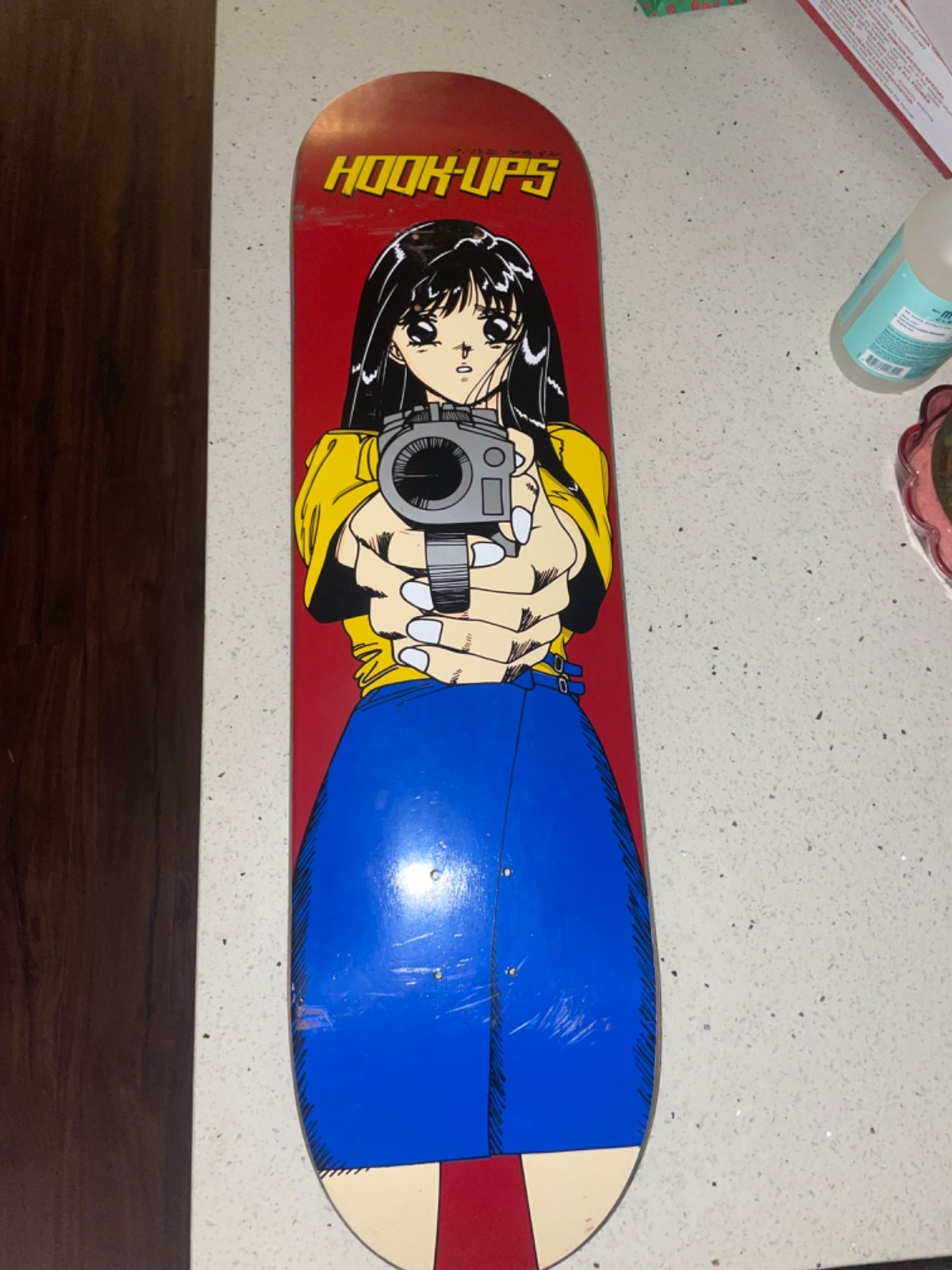 Hook-Ups Barrel of a Gun Skateboard Deck Transparent Top Logo 2013 ...