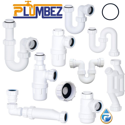 PlumbEZ 32mm Basin Waste Traps & Fittings – Bottle Trap, P Trap, S Trap ...