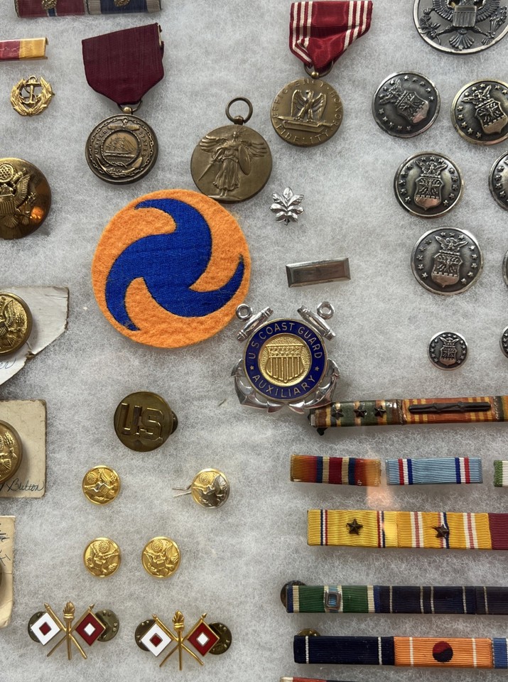 Vintage WW2 Military Medals Patch Lot of Medals and Patches, Ribbons | eBay