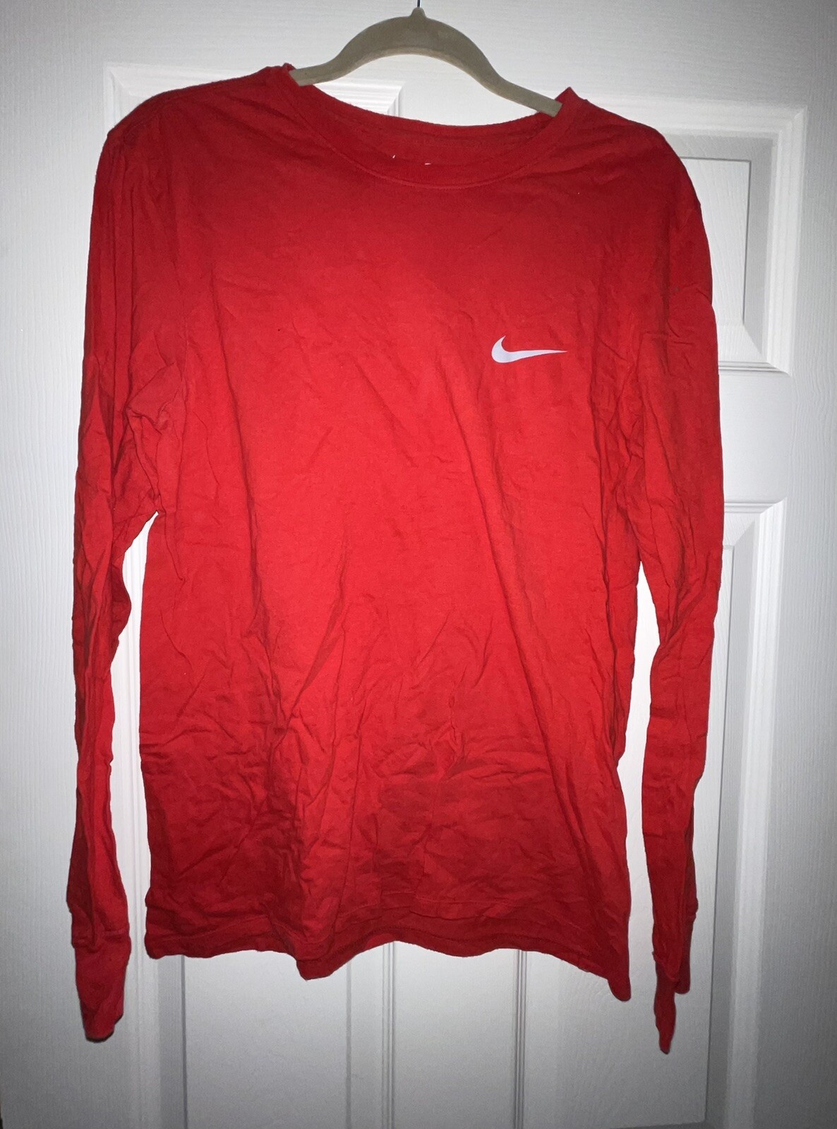 Men's Nike Red Long Sleeve Shirt, Size Small | eBay