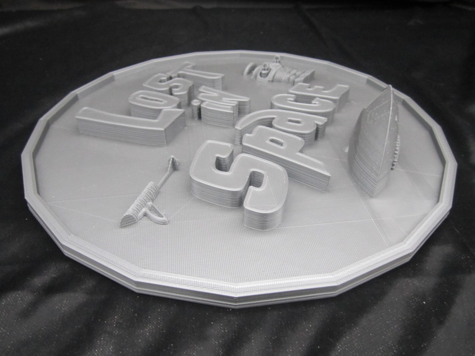 Lost in Space Plaque 3d Wall Art (3D Printed, Silver/Gray) 10" Round | eBay