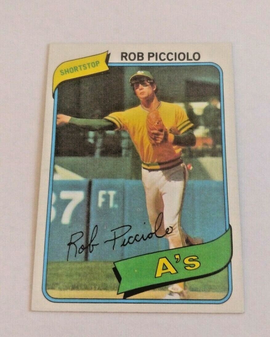 1980 Topps Baseball #158 Rob Picciolo Oakland A's | eBay