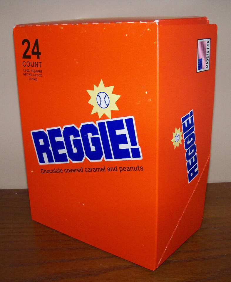 ⚾ EMPTY REGGIE JACKSON CANDY BAR BOX Yankee Stadium Mantle Mattingly A ...