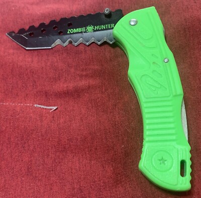 Zombie Killer Pocket Knife Wicked Serrated Tanto Blade | eBay