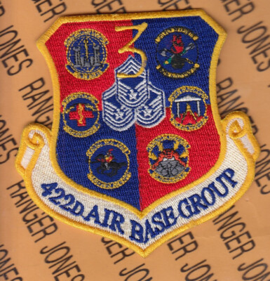 USAF Air Force 422nd Air Base Group ABG 3.75" patch c/e | eBay
