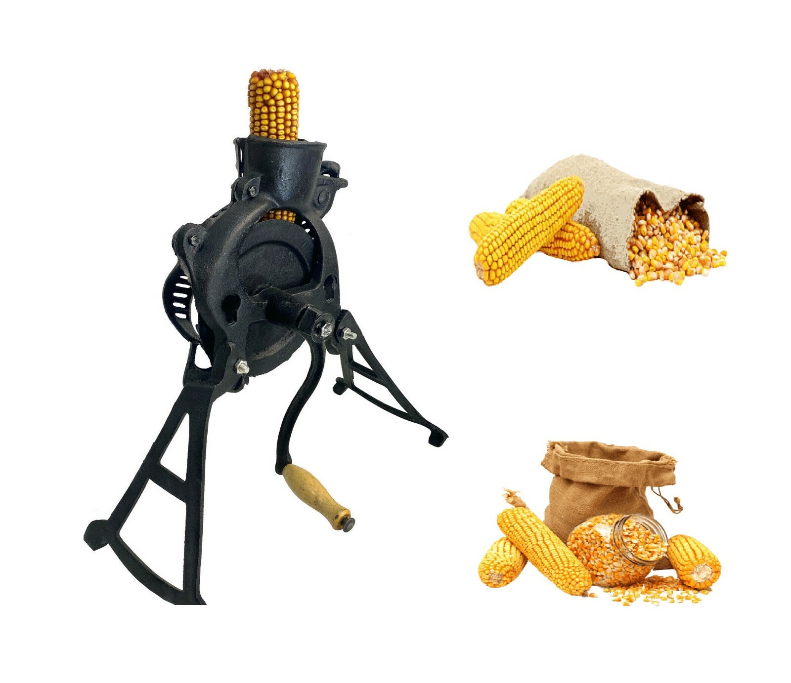 HAND CRANK HEAVY DUTY MANUAL FARM HAND CORN SHELLER SHUCKER THRESHER ...