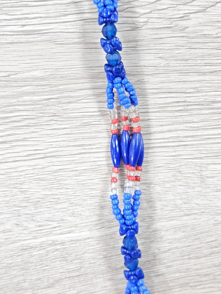 30" Orishas Religion Yoruba Ifa Santeria Yemaya Mazo Necklace with Ilde ...