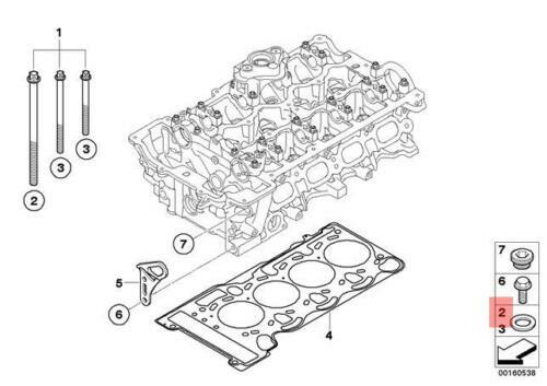 1x Genuine BMW E30 E31 E32 E34 E36 E38 E39 Cylinder Head Washers OEM 11127550856 | eBay.de