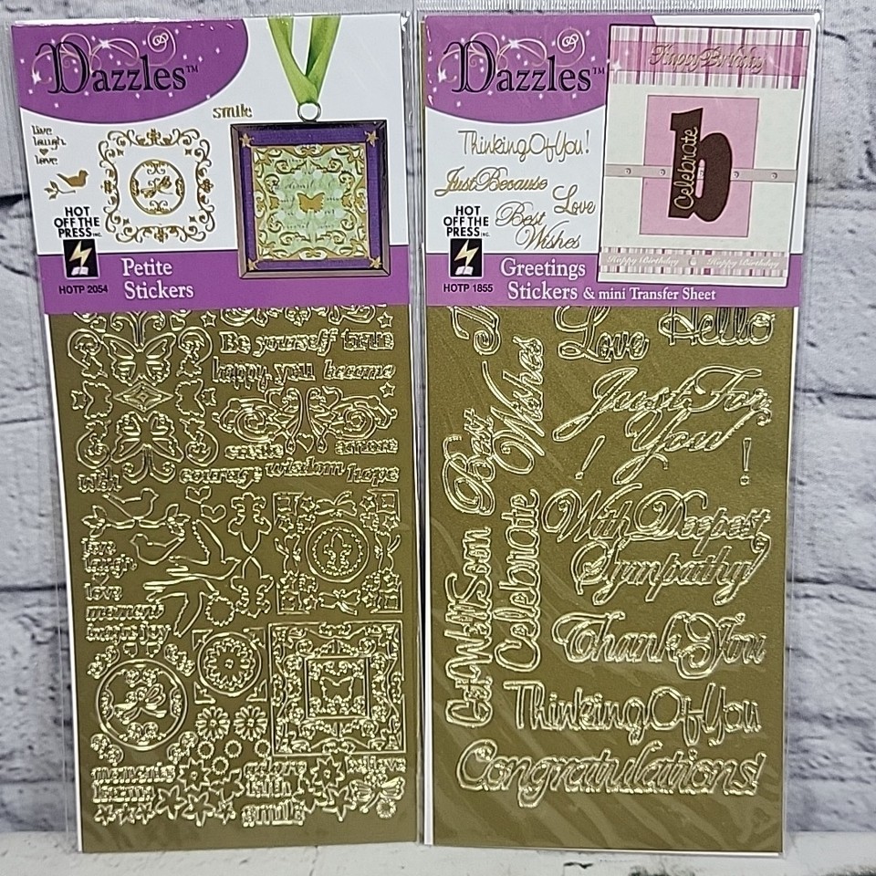 Hot Of The Press Dazzles Scrapbooking Stickers Borders Flowers Mandalas ...