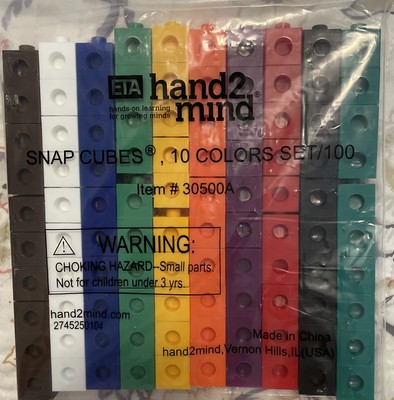 Hand2Mind ETA Snap Cubes 10 Colors Set of 100 Educational Counting Math Activity | eBay
