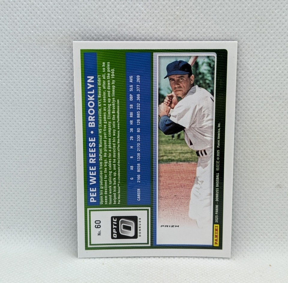 2025 Panini Donruss Baseball - Optic Pee Wee Reese #60 Black Disco ...