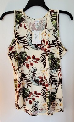 LuLaRoe Tank Top Large With Tropical Design | eBay