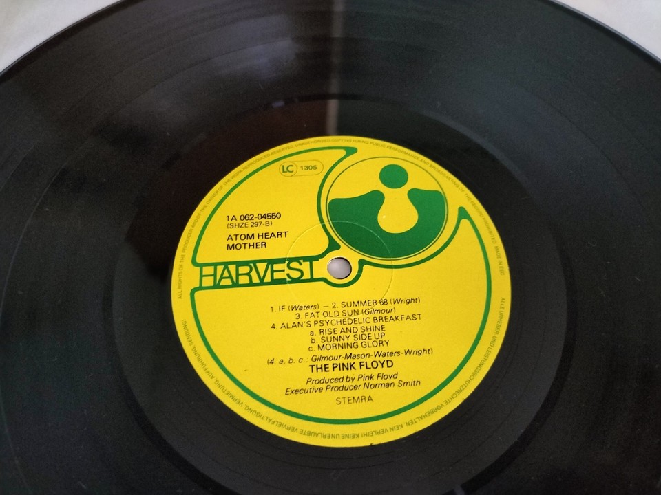 Pink Floyd Atom Heart Mother 1970 LP Album Record German Pressing Near ...