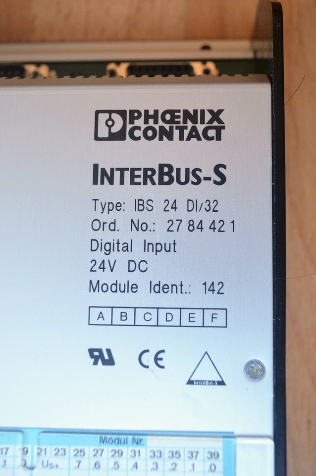 Interbus Phoenix Contact 32 X Entrées Digitales. IBS 24 DI / 32 Moul ID ...
