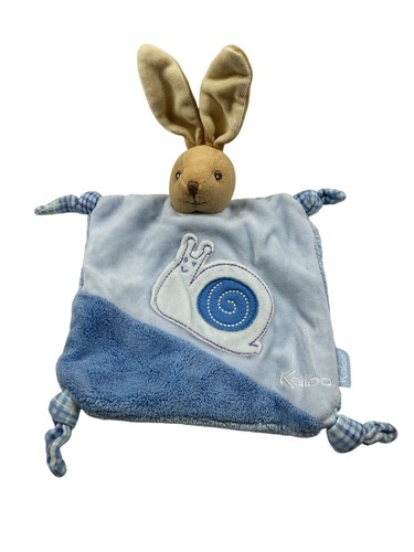 KALOO Bunny Rabbit Blue Baby Lovey Snail On Front Soft DouDou Soother ...