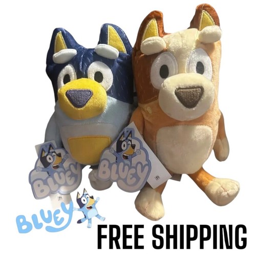 Bluey Friends Bandit & Chilli Heeler Bundle 9" Plush Bluey Mom & Dad ...