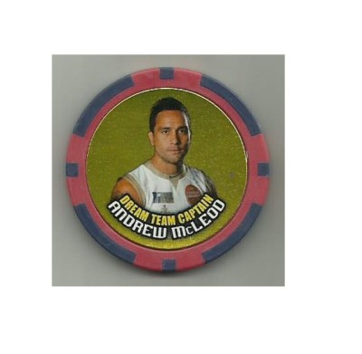 2009 afl TOPPS CHIPZ ADELAIDE CROWS ANDREW McLEOD CAPTAIN POKER CHIP ...