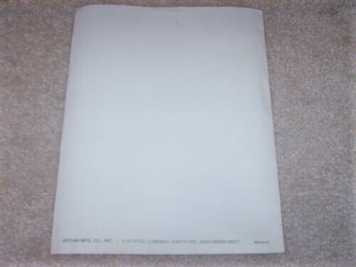 Vintage Broan 46000 Microtek Range Hood Instructions - Installation ...