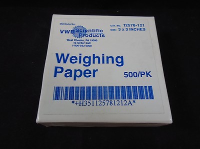 VWR Disposable 3 x 3” Laboratory Lightweight Weighing Paper (Pack of ...