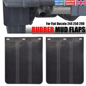 2x Rubber Mud Flaps Splash Guards For Fiat Ducato Motorhome Campervan ...
