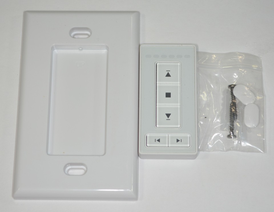 A-OK AC135-06 Roller Shade Motor Wall Mount Remote Control - White - 6 ...
