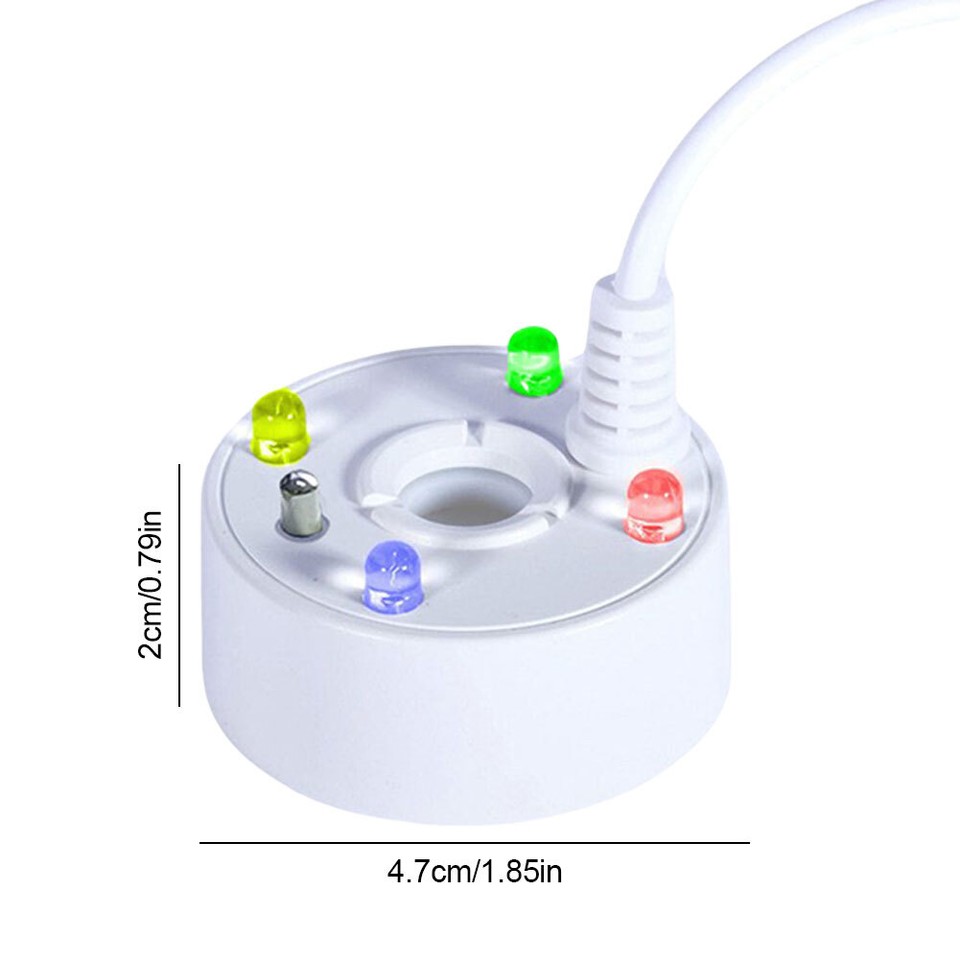 USB Mist Maker Fogger with 4 LED Lights Water Fountain Pond Fog Machine ...
