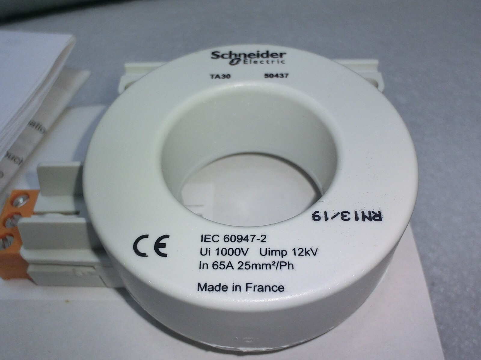 Schneider TA30 Closed Toroid,50437,LE65A RN-2013-W19,1000V,65A,30mm ...