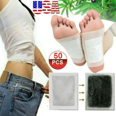 50PC Foot Pads Detox Patch Detoxify Toxins Adhesive Keep Fit Slimming ...
