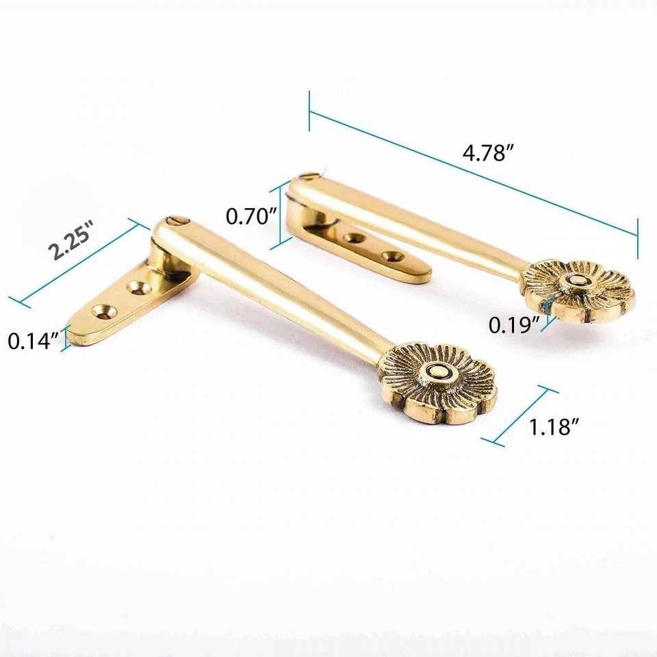 Stair Carpet Runner Holder Clips Floral Design Solid Cast Brass PVD ...