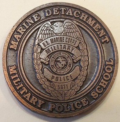 Marine Detachment Military Police School Challenge Coin | eBay