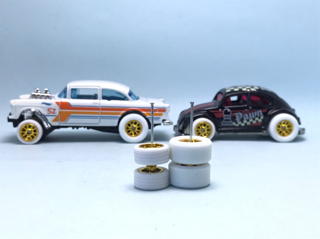 R424 Diecast 1/64 cars Hotwheels # 10 Spoke Drag Gold Real Riders ...