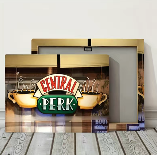 FRIENDS Central Perk Logo Print | Ready to Hang Wall Art | Wood Frame ...