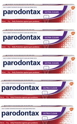 Parodontax ULTRA CLEAN Toothpaste 75g x 5 -Daily Protection Against Gum ...