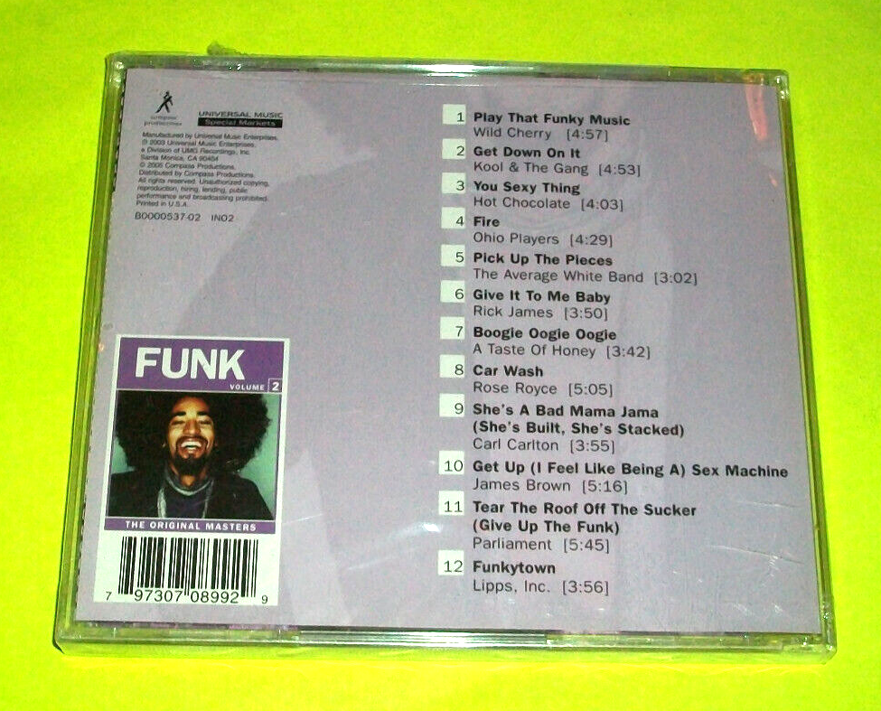 Funk Volume 2 The Original Masters Rick James Parliament Lipps 12 ...