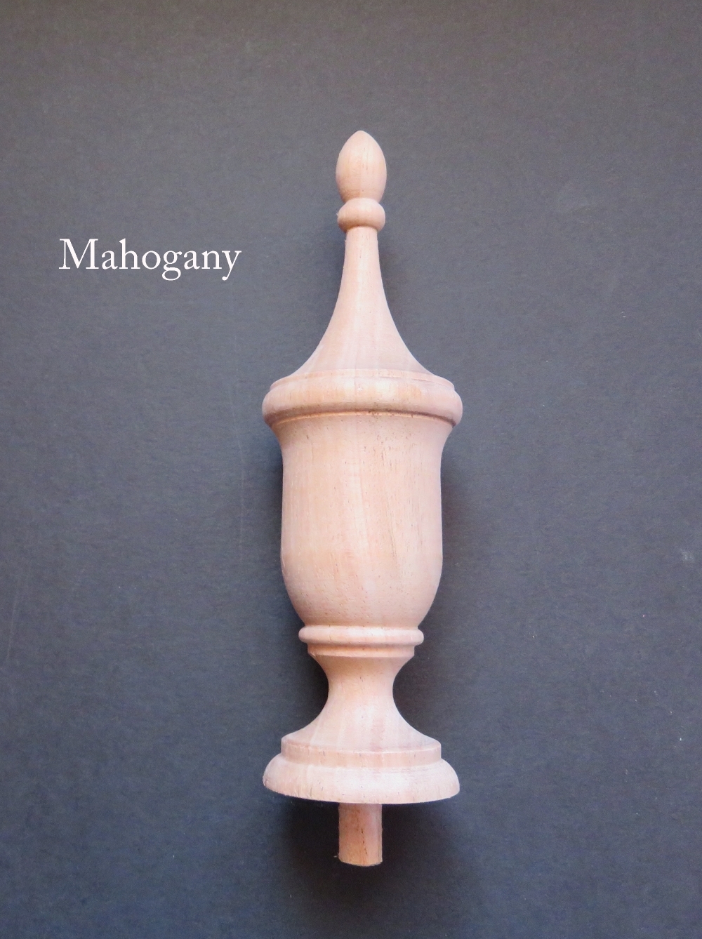 Wood bed post FINIAL 6 1/4" Oak Maple Cherry Mahogany Walnut #11 | eBay