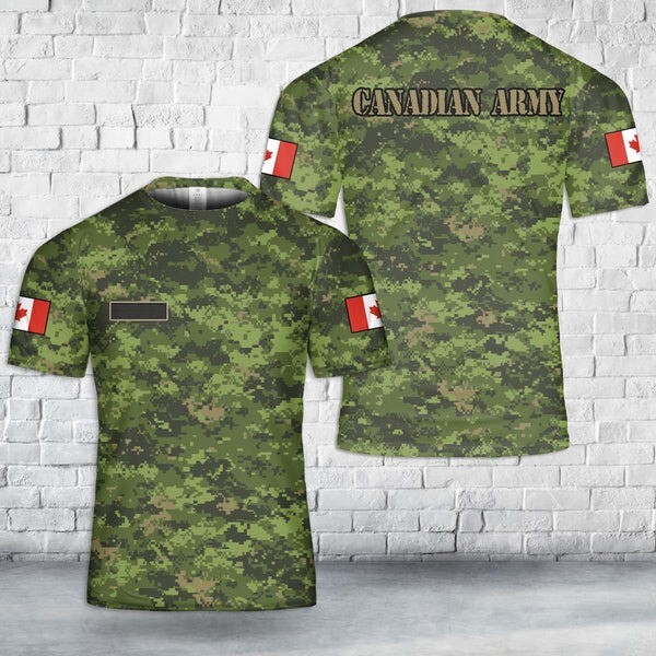 Custom Name Canadian Army Canadian Disruptive Pattern (CADPAT) Camo T ...
