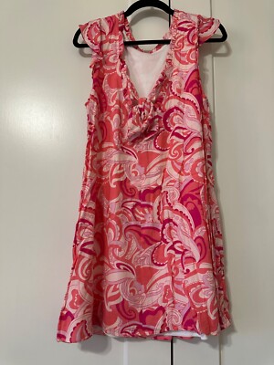 Emily Wonder Lined Pink Floral Dress Size M NWOT | eBay