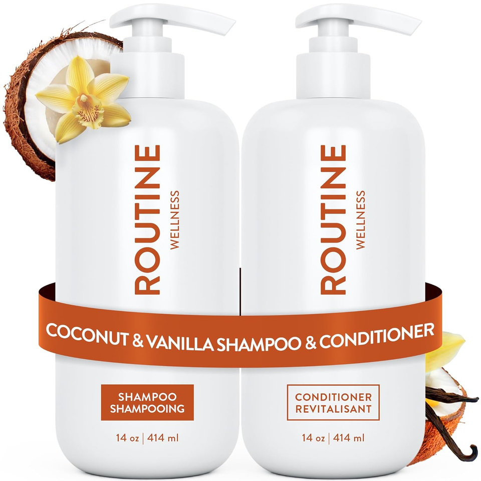 Routine Wellness Anti-Thinning Shampoo and Conditioner Set for Thinning ...