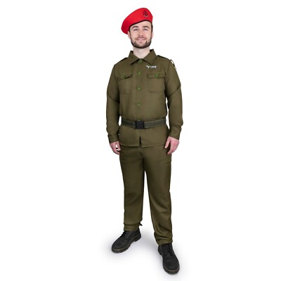 Dress Up America Israeli Soldier Costume for Adults - Army Uniform for ...