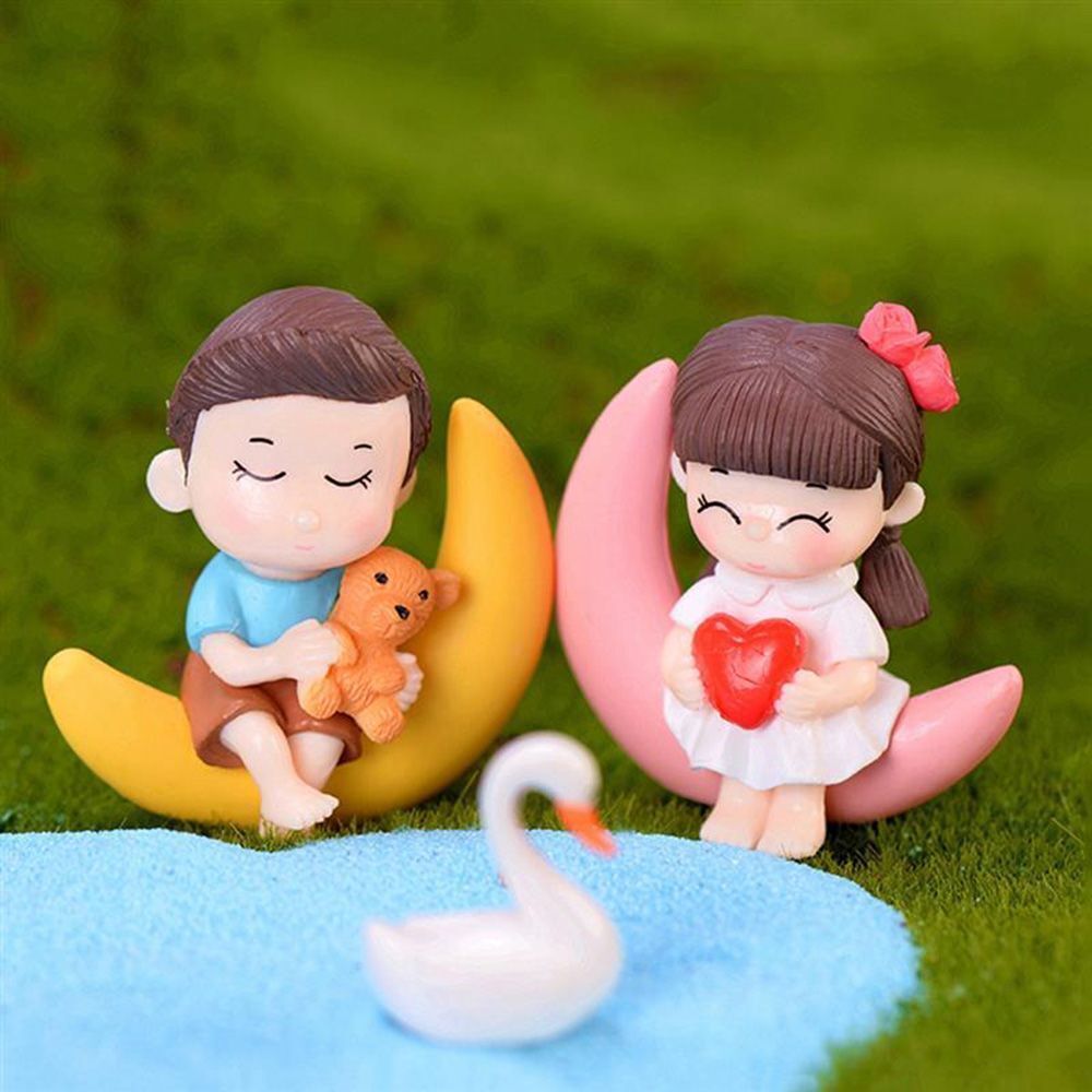 Couple Craft Figurines Decorative Home Table Decoration for Bonsai ...