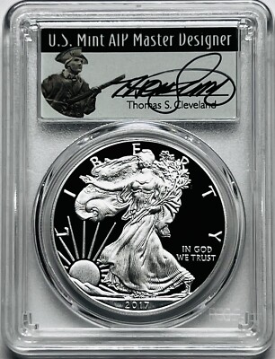 2017S 1oz PROOF SILVER EAGLE PCGS PR 70 CONGRATULATIONS SET THOMAS ...